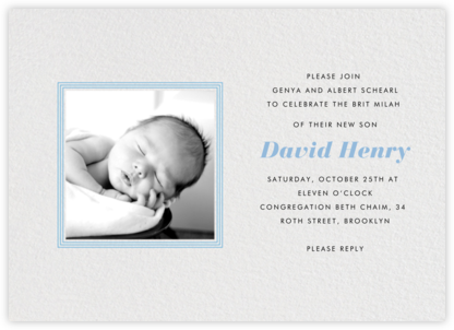 Bris and baby naming invitations | Send online instantly | RSVP tracking