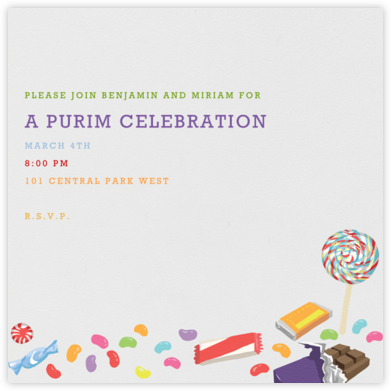 Purim Invitations | Send online instantly | RSVP tracking