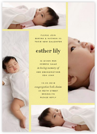 Bris and baby naming invitations | Send online instantly | RSVP tracking