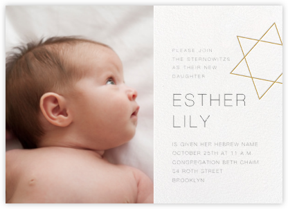 Bris and baby naming invitations - online at Paperless Post