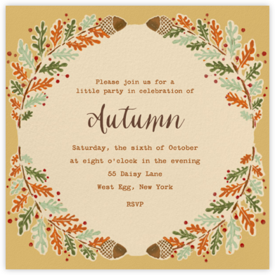 Autumn entertaining invitations - online at Paperless Post