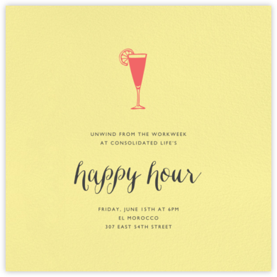 Happy Hour Invitations | Send online instantly | RSVP tracking