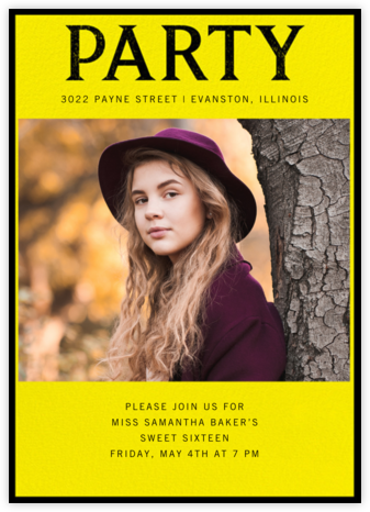 Sweet 16 invitations | Send online instantly | RSVP tracking