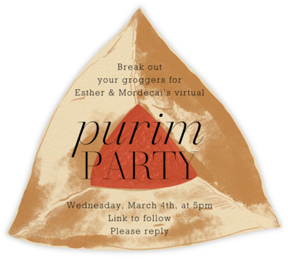 Purim Invitations | Send online instantly | RSVP tracking